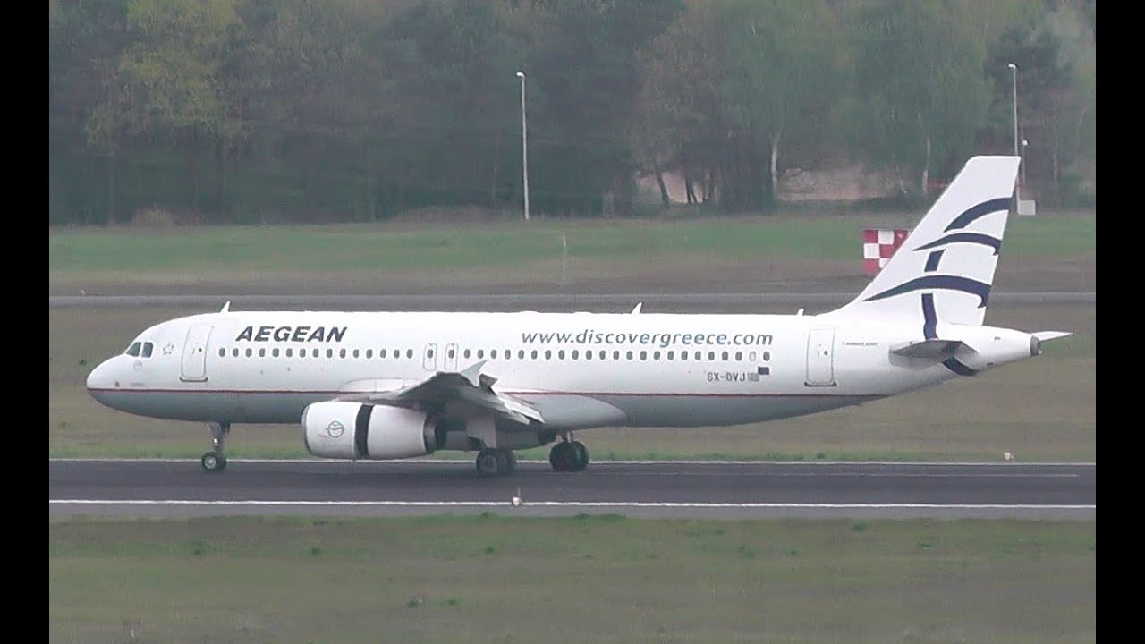 Aegean Airlines discovergreece A3 434 Airbus A320-232 SX-DVJ landing at ...