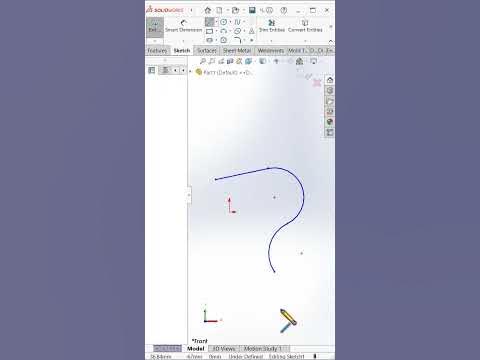 Quick switching between lines and arcs in Solidworks Sketch #solidworkstutorial #line #tutorial ...