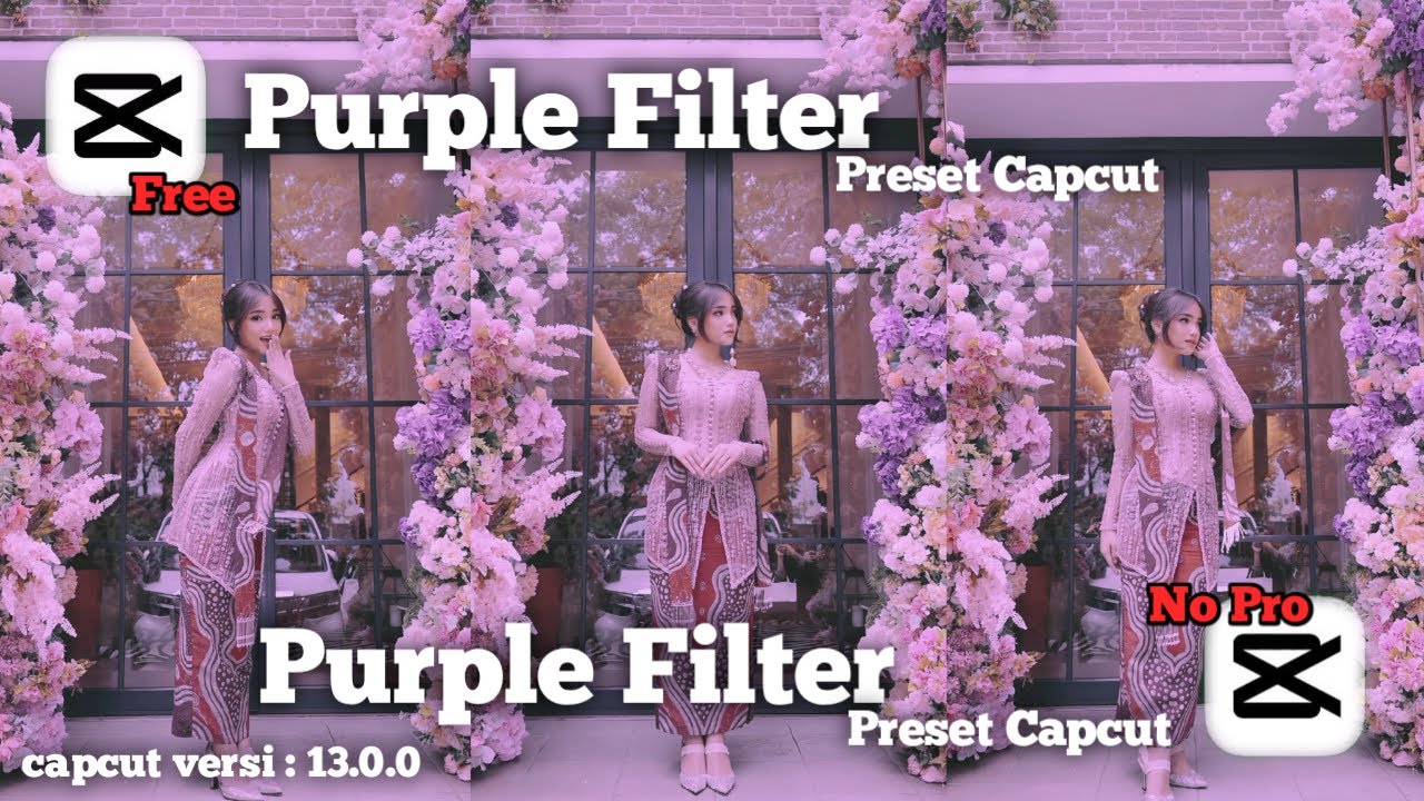 Tutorial Purple Filter | Purple Filter Aesthetic | Filter Capcut ...
