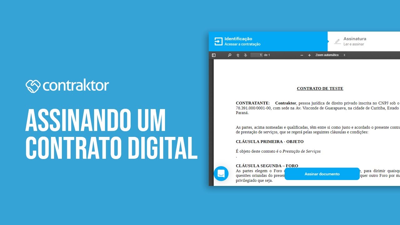 Assinando um contrato digital - YouTube