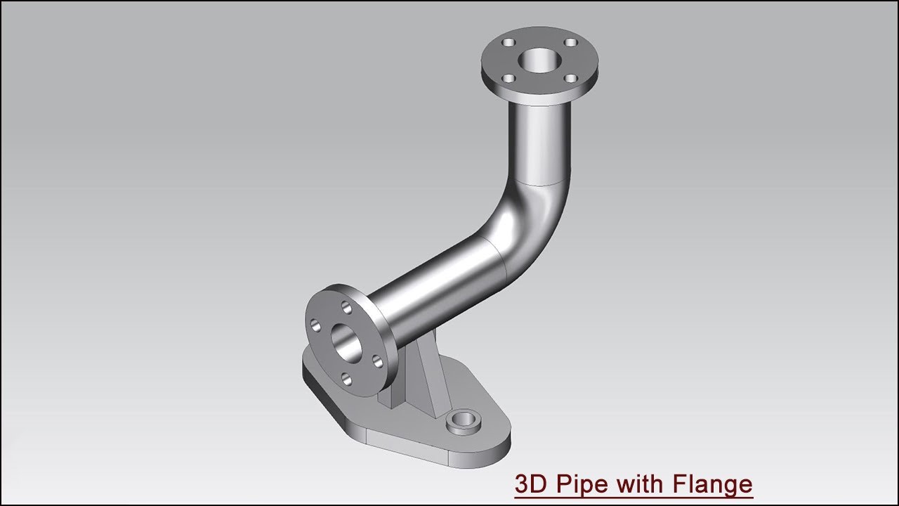 3D Pipe with Flange || Siemens NX Tutorial - YouTube