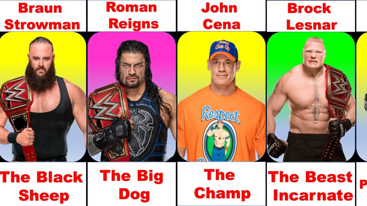 Top WWE Wrestlers Nick Names - YouTube