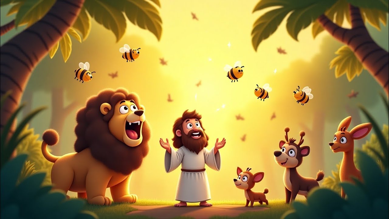 Jesus And The Lion Of Bees/ Bible Story For Children - YouTube