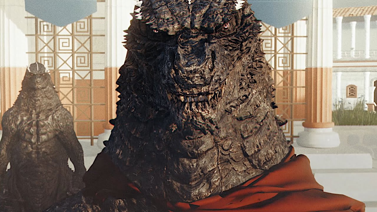 Godzilla Evolved THIS IS SPARTA ! Spartan Kick Scene Recreated ...