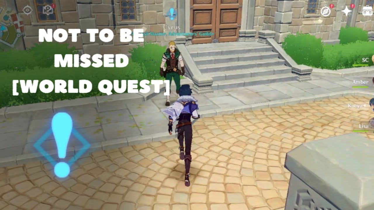 Not to be missed Genshin Impact World Quest - YouTube