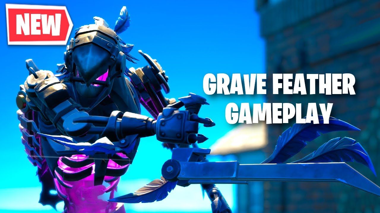 *NEW* GRAVE FEATHER SKIN GAMEPLAY with PICKAXE - FORTNITE (GRAVE ...