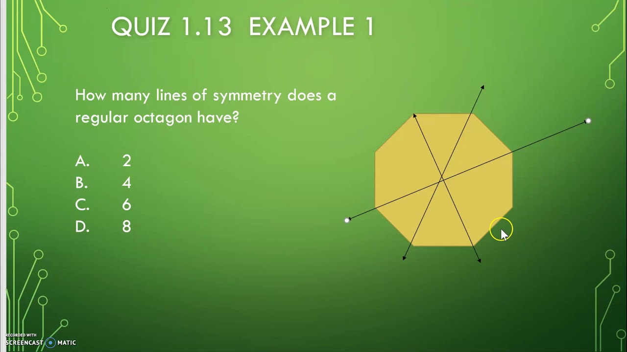 Quiz 1.13 Polygons and Symmetry 2 Example 1 - YouTube
