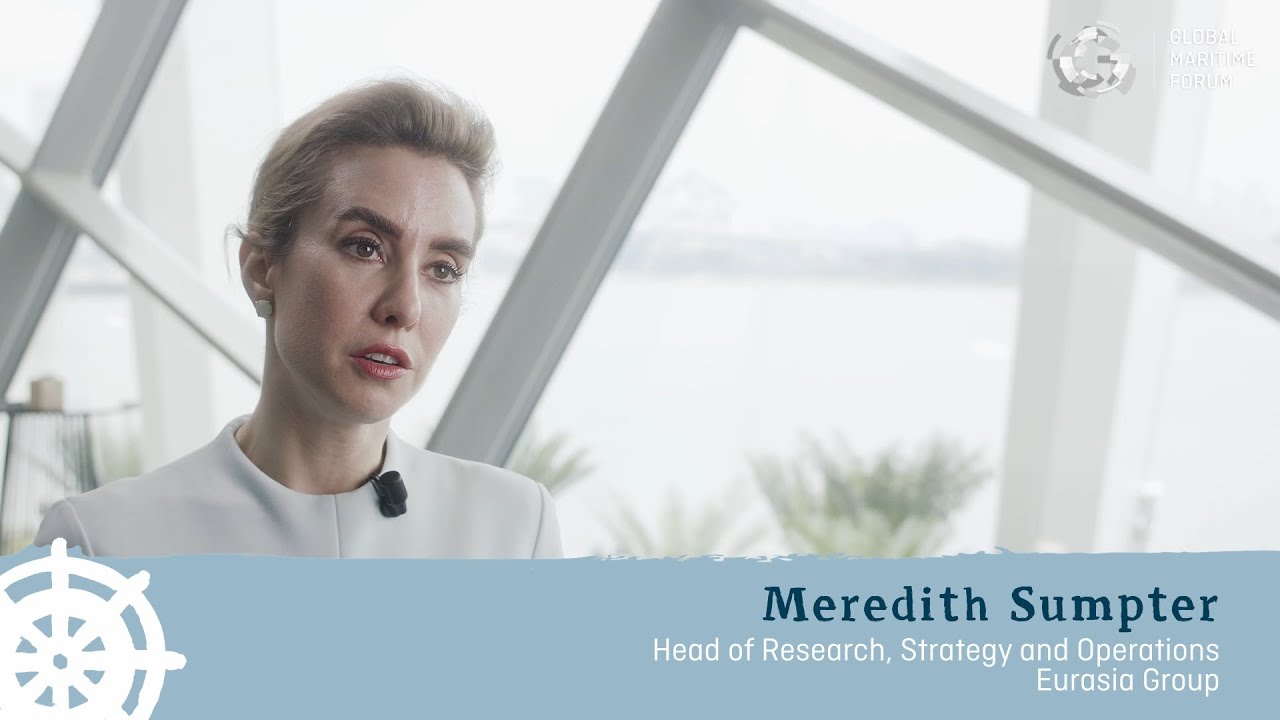Snapshot with Eurasia Group's Meredith Sumpter at the Global Maritime ...
