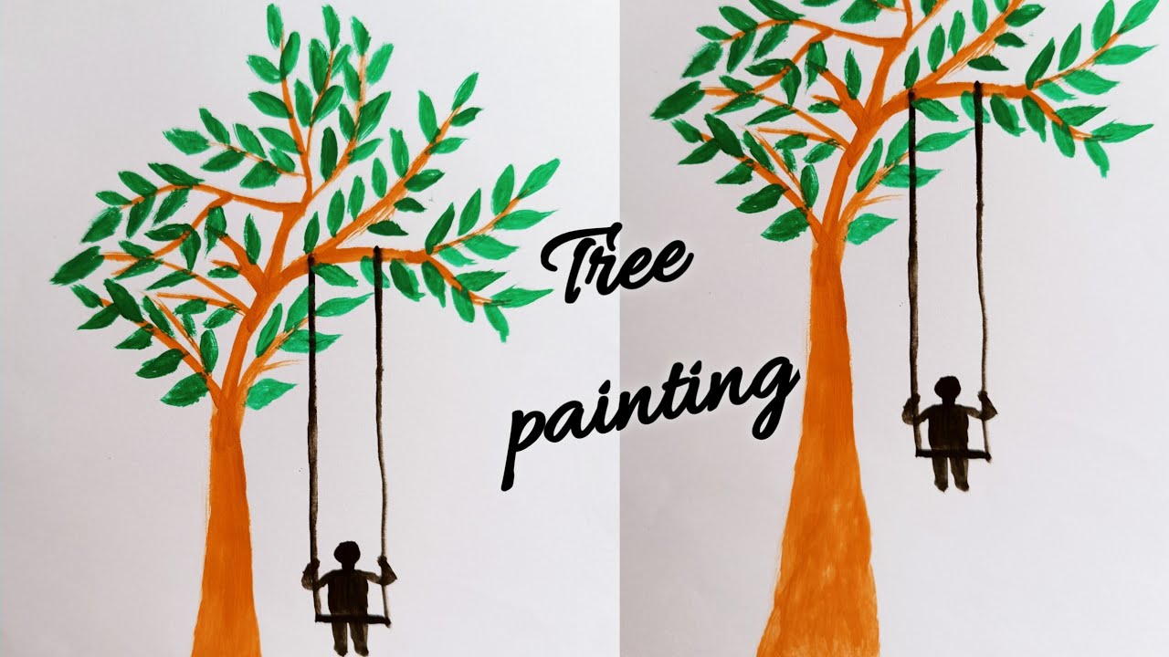 Beautiful simple tree painting idea's for beginners || 🌳Step by step ...