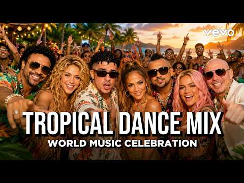Shaggy, Shakira, Bad Bunny, JLo, Sean Paul, Karol G, Pitbull -Tropical Dance Mix | Music Celebration