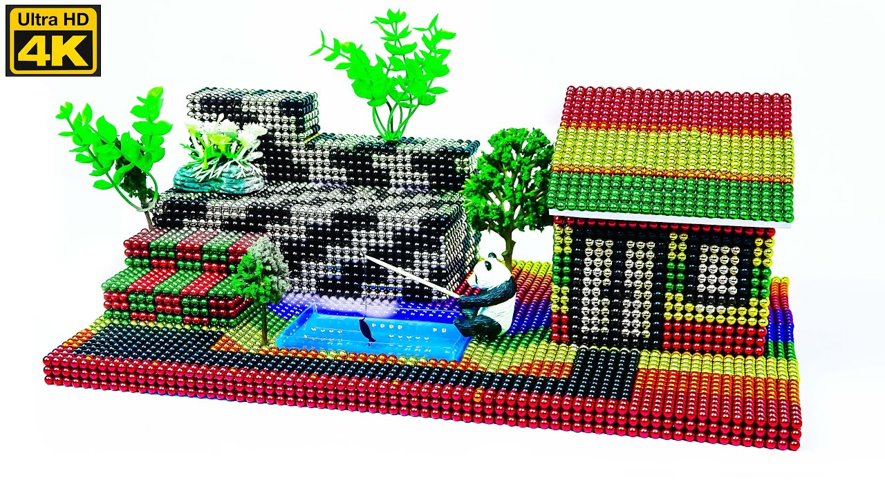 DIY - How To Build The Panda House, Panda Fishing by The Mini Lake ...