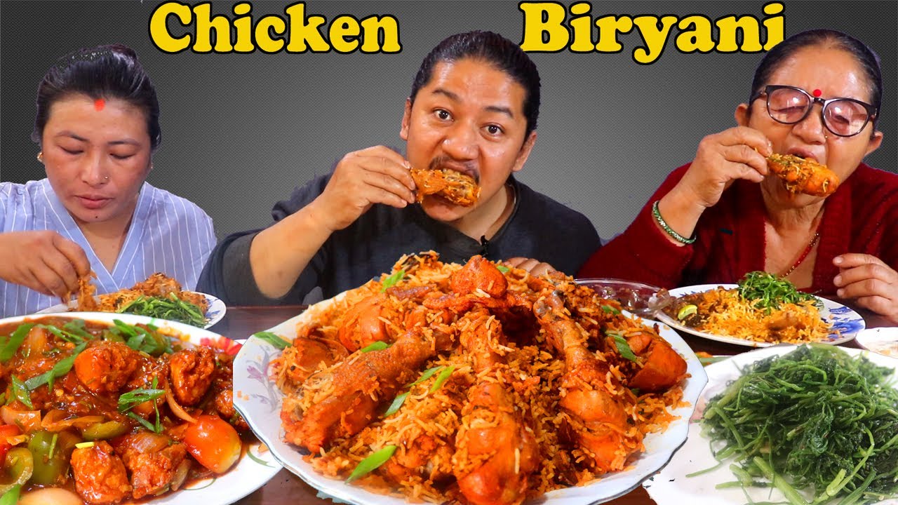 Chicken Chilli, Chicken Biryani, Onion Raita, Saunf Saag Mukbnag ...