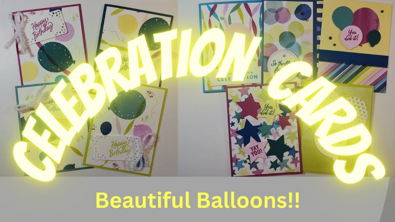 Celebration Cards using Beautiful Balloons!! - YouTube