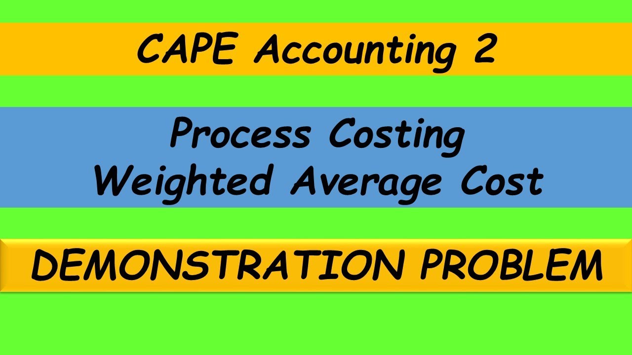 Process Costing AVCO Method Demonstrated - YouTube
