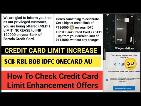 SCB BOB RBL AU IDFC ONECARD THIS CARD LIMIT INCREASE OFFER RUNNING HOW ...