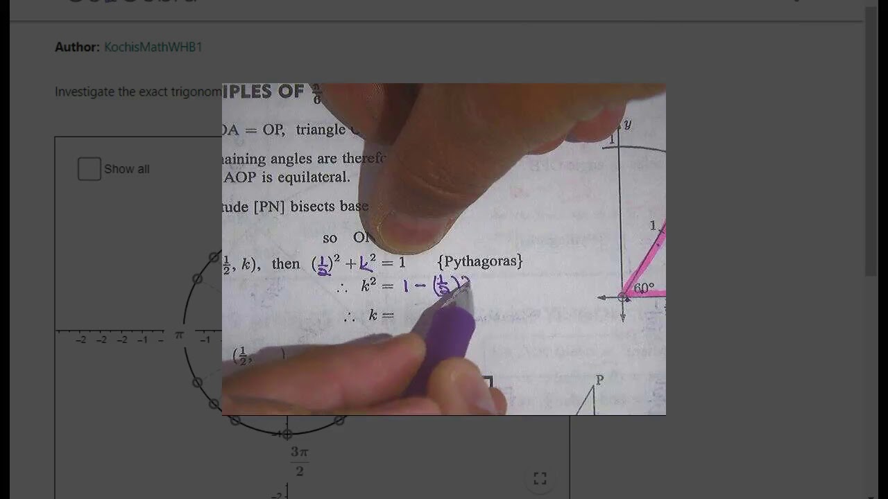 IB SL 1 8E Multiples of pi/6 and pi/4 - YouTube