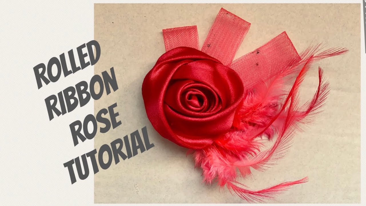 Rolled Ribbon Rose Tutorial || Valentines Rose 2020 - YouTube