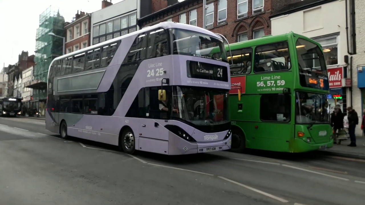 Buses in Nottingham February 2019 - YouTube