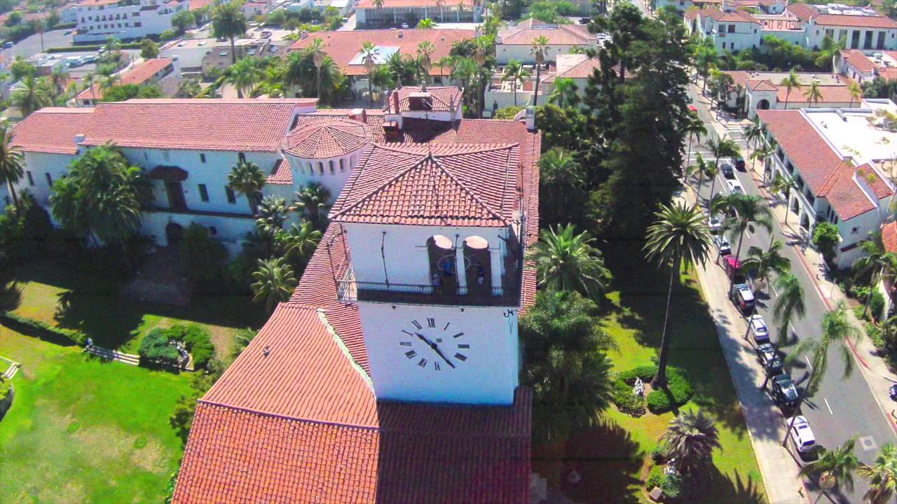 Santa Barbara Courthouse Aerial Imagery - YouTube
