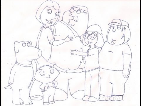 Time Lapse Art Series - Speed Drawing: Family Guy (Pencil and Ink) Part ...