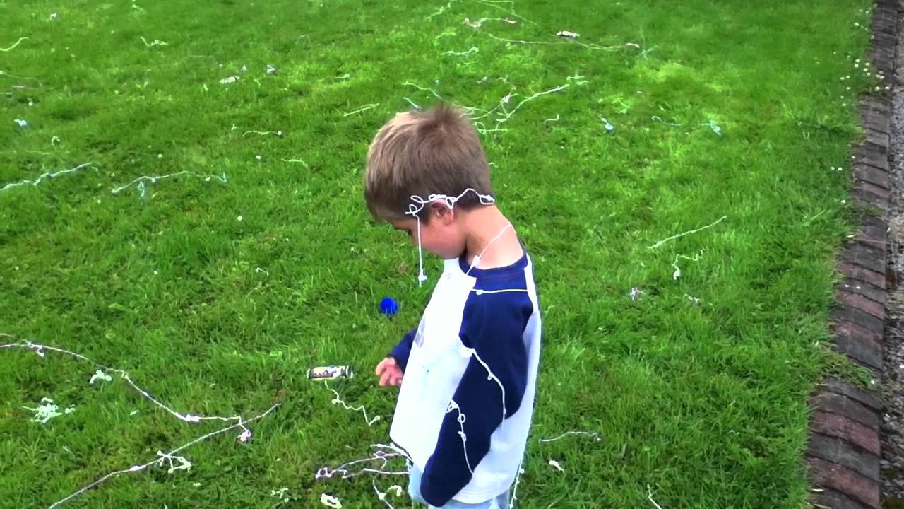 Silly string attack - YouTube