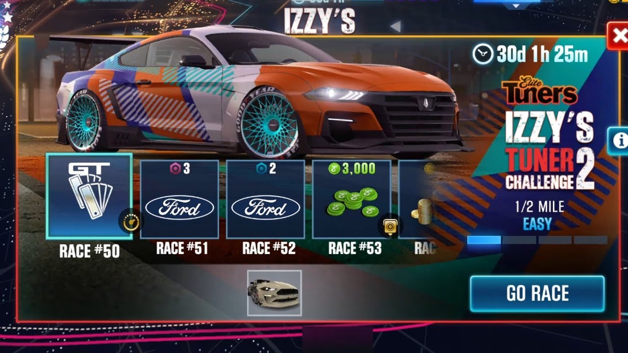 CSR2 | IZZY'S TUNER CHALLENGE 2 | Ford Mustang GT | Race: 50-60 - YouTube