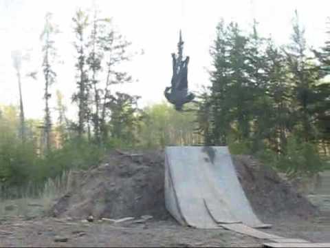 my first mountain bike backflip - YouTube