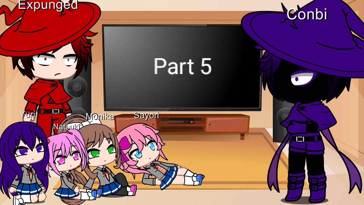 DDLC + Expunged and Conbi react to "When Expunged can't beat Conbi.Exe ...