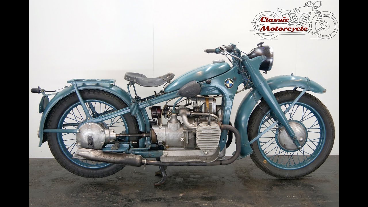 BMW R12 1939 750cc 2 cyl sv - start up - YouTube