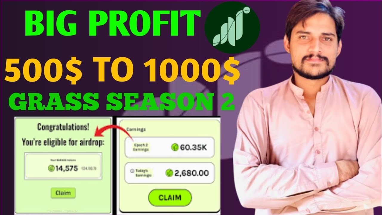 Grass Mining Aridrop Update & Season 2 Launch 🌱 | 1Grass =$4 | New ...