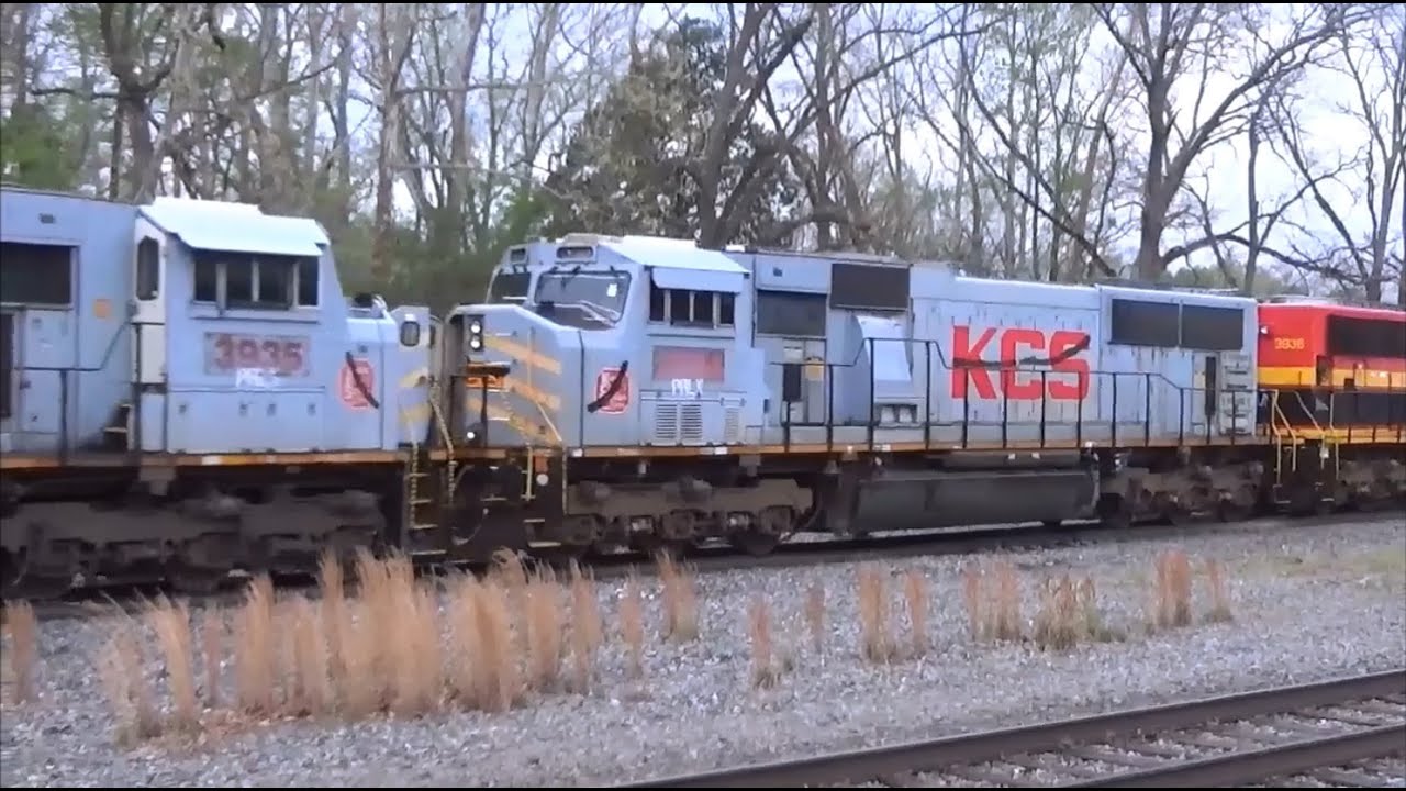 NS 374 w/ PRLX ex-KCS SD70MACs in Millen, GA - YouTube
