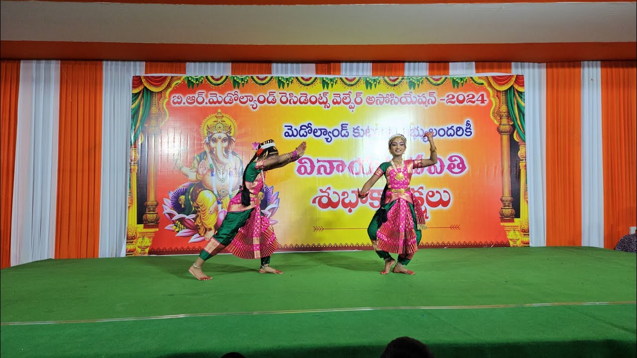 Aadhya and Hasini Kuchipudi performance Ganesh Chaturthi 2024 - YouTube