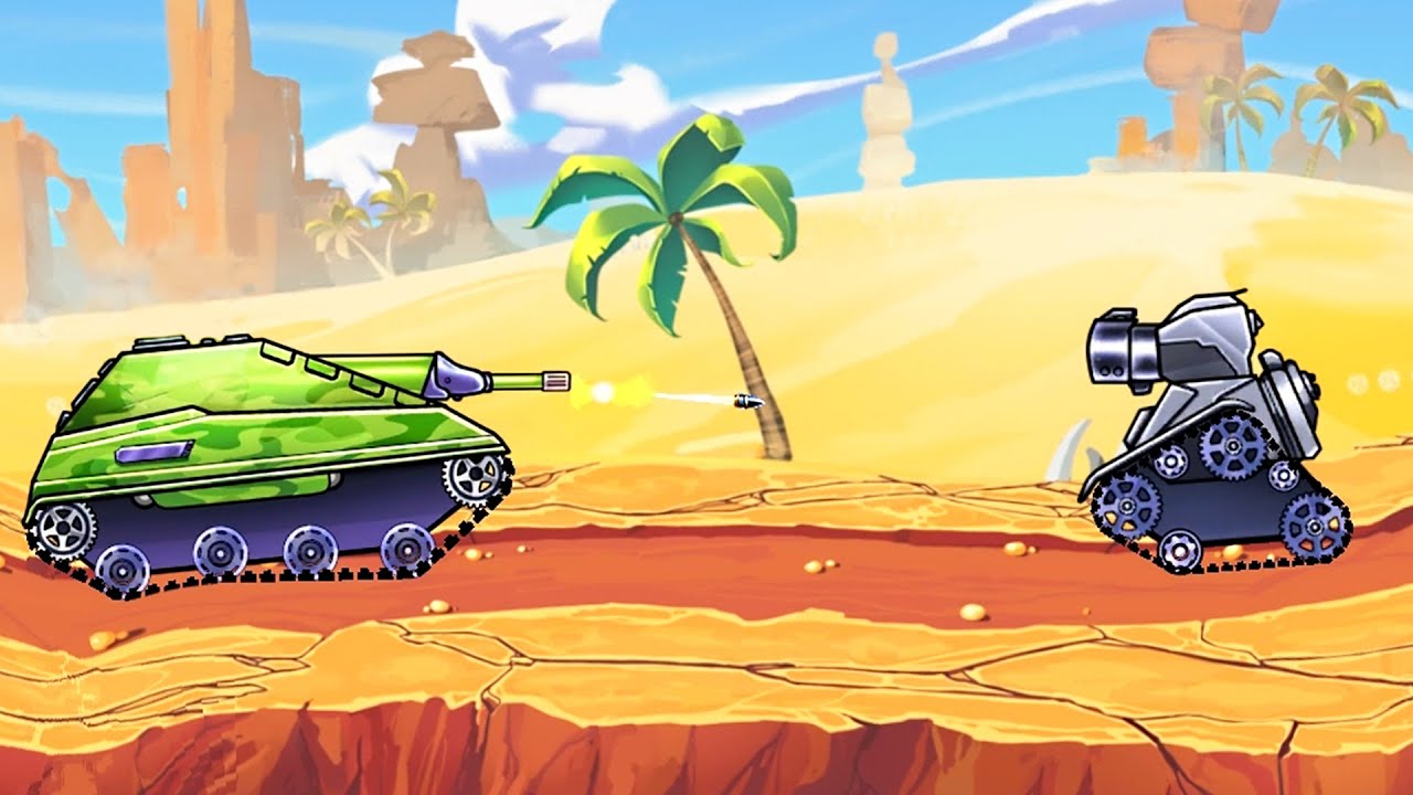 Tank Attack 4 Tanks 2D - Tank Tiger Tank Grizzly - Android Gameplay ...