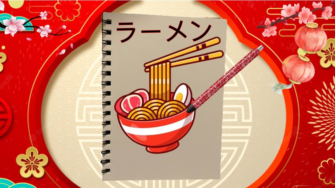 How to draw ramen/ラーメン - YouTube