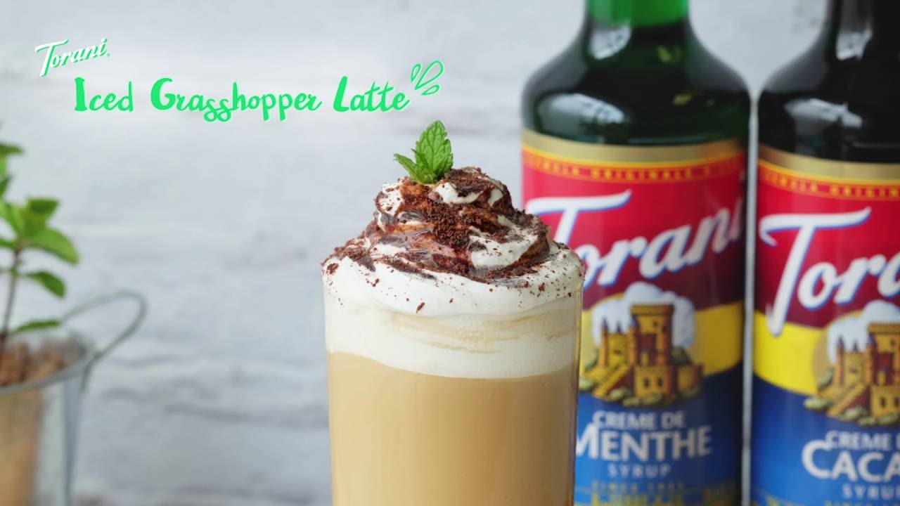 Torani Iced Grasshopper Latte - YouTube