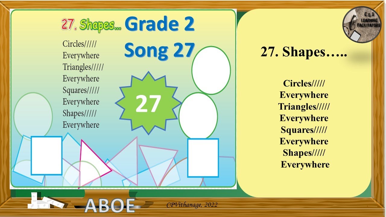 Grade 2-English Songs 27-Mathematics- ABOE|ක්‍රියාකාරකම් පාදක වාචික ...