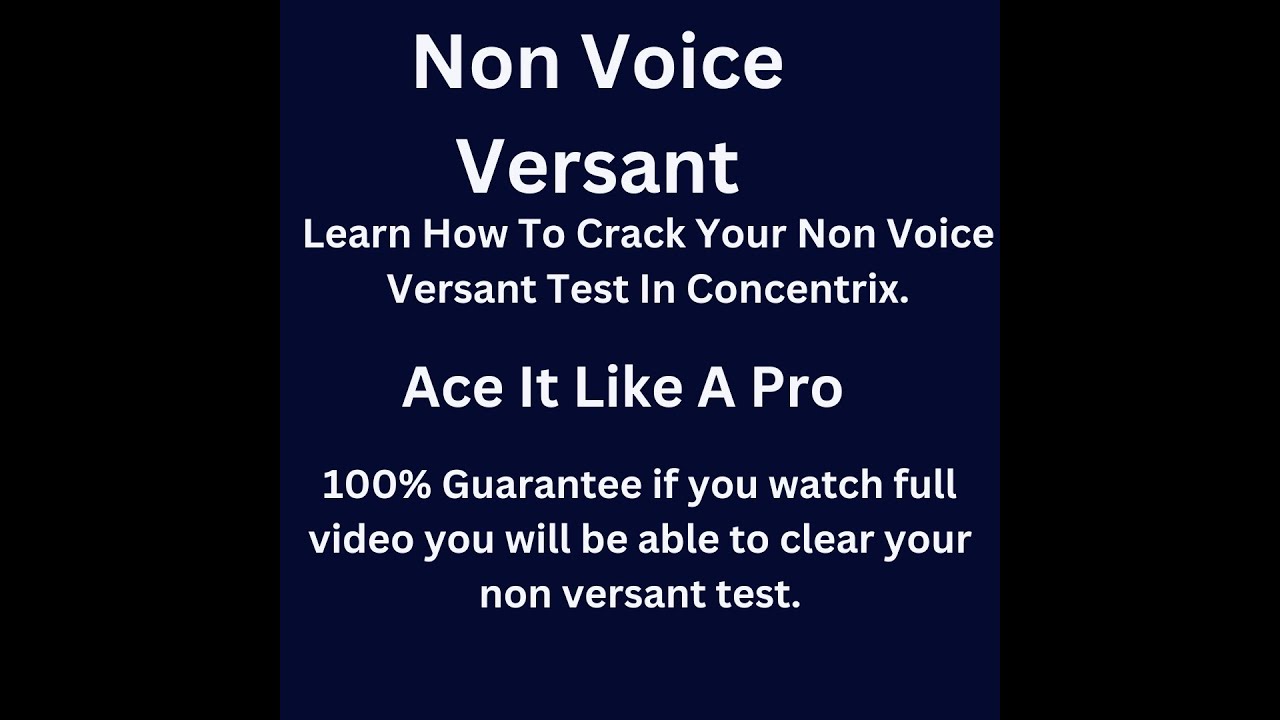 Non Voice Versant | Versant Writing Test | Ace your Non Voice Versant ...