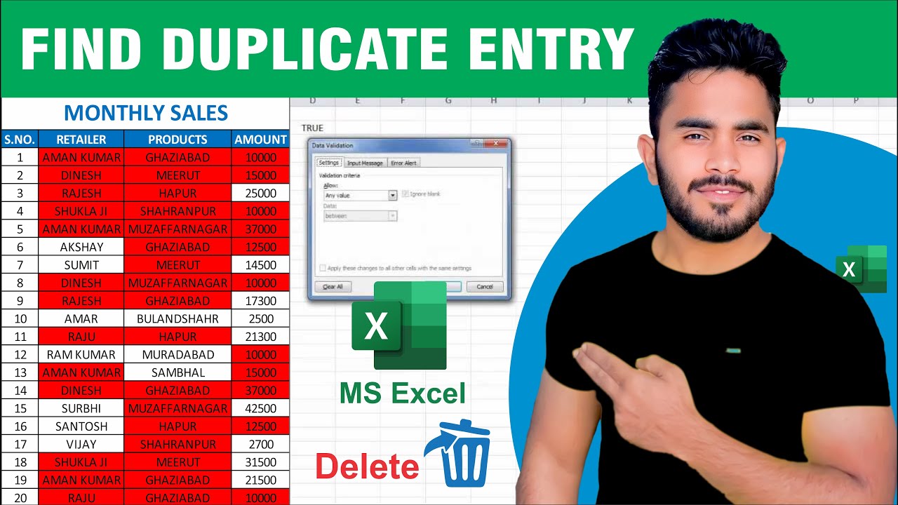Excel Me Duplicate Entry Kaise Nikale | How To Find Duplicate Data in ...