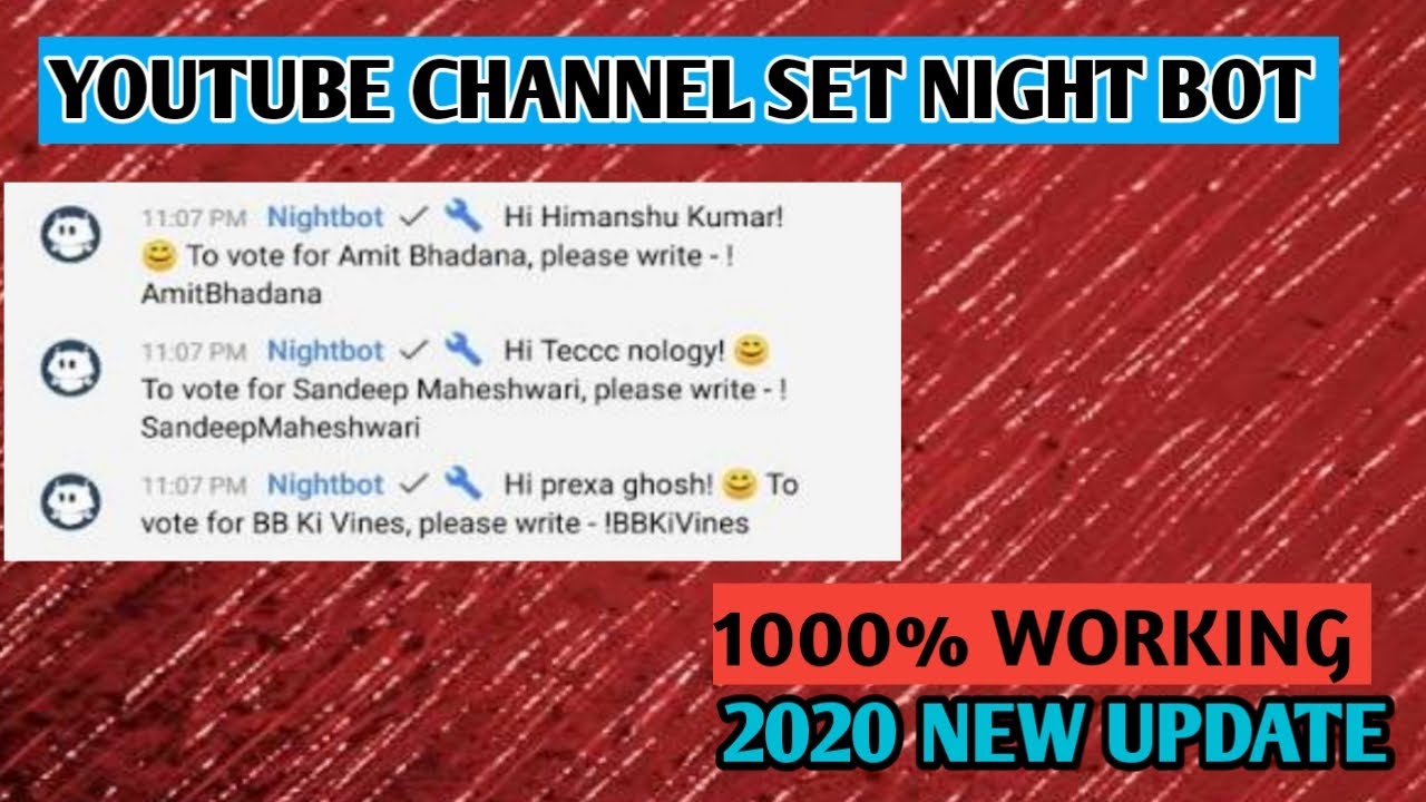 How to YouTube channel set Night Bot || Live stream set Night bot ...