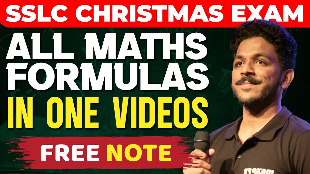 SSLC Maths Christmas Exam | All Formulas in One Video | Exam Winner ...