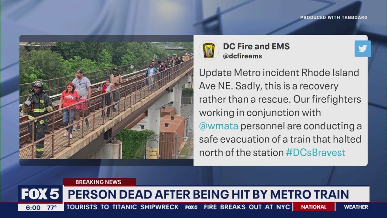 Person dead after being hit by Metro train - YouTube