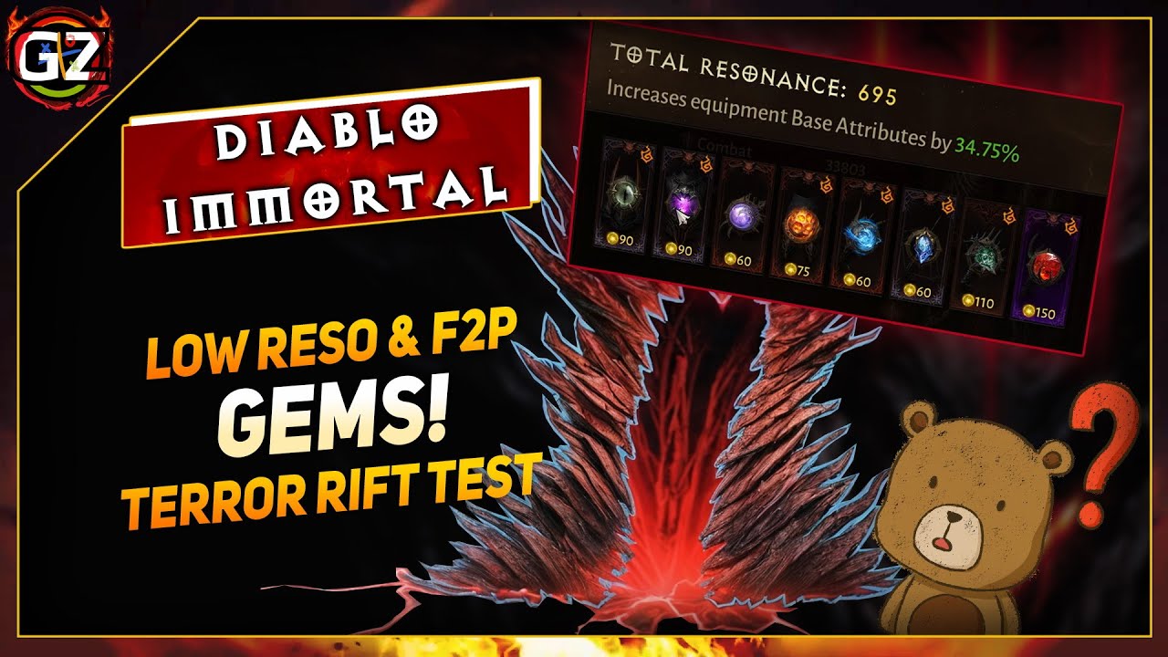 Testing With Low Reso & F2P Gems | Terror Rift - Difficulty Level ...