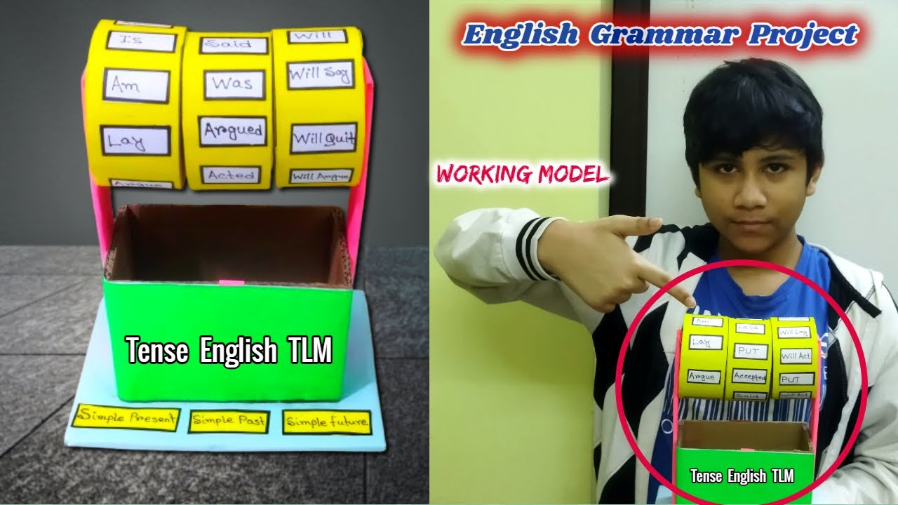 TLM Working Model for English Tenses || English Grammar Working model ...