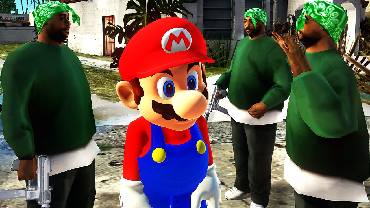 Super Mario Skin Mod | GTA San Andreas - Just Business. - YouTube