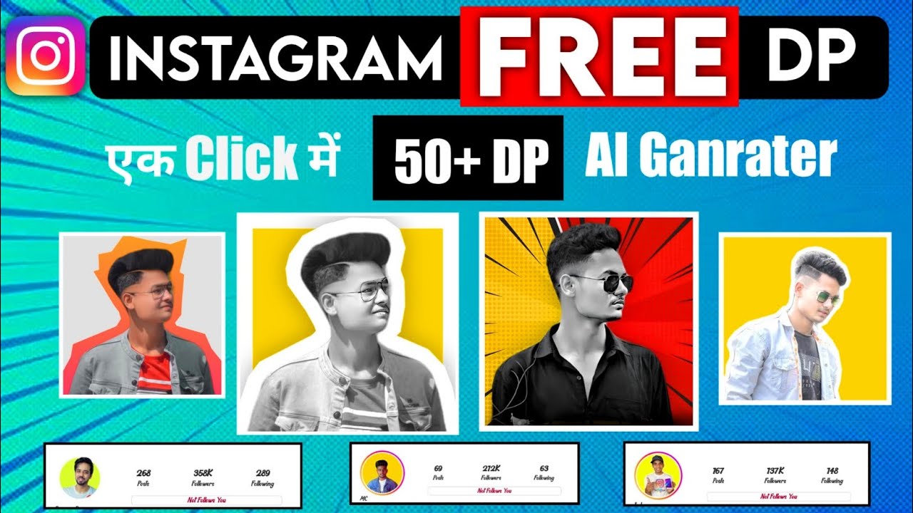 How to make cool and professional dp profile for instagram || Free ...