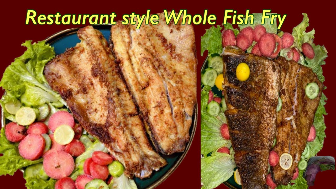 Fry Fish Recipe || Whole Fish Fried Recipe || Restaurant Style Fried ...