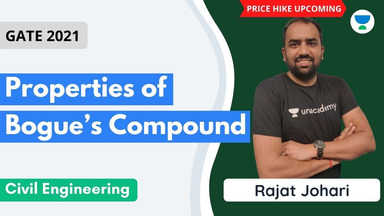 Properties of Bogue’s Compound | Civil | GATE 2021 | ESE 2021 | Rajat ...