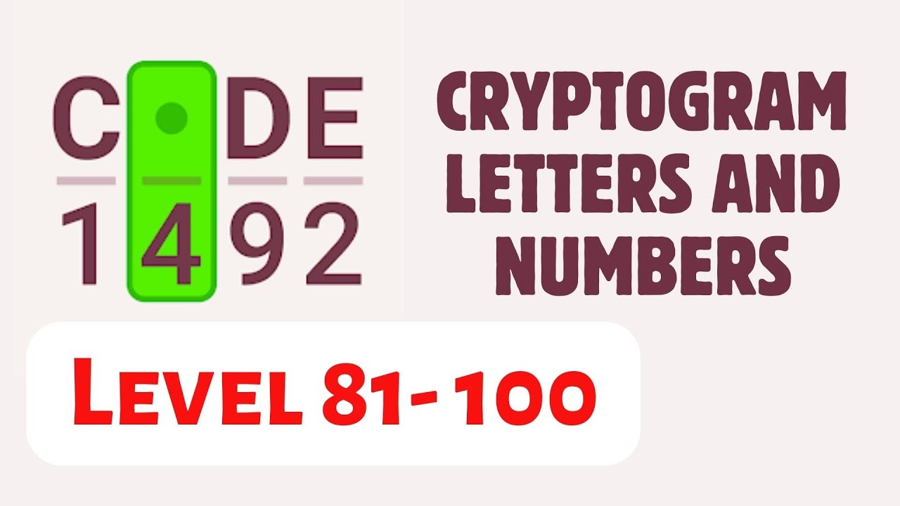 Cryptogram Letters and Numbers | Level 81-100 | [Answers] - YouTube