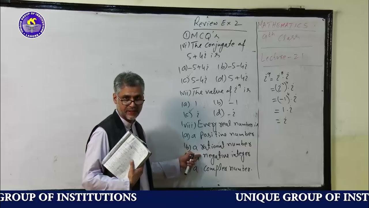 9th Class Unit 2 Lecture 21 (Review Ex 2) Math - YouTube