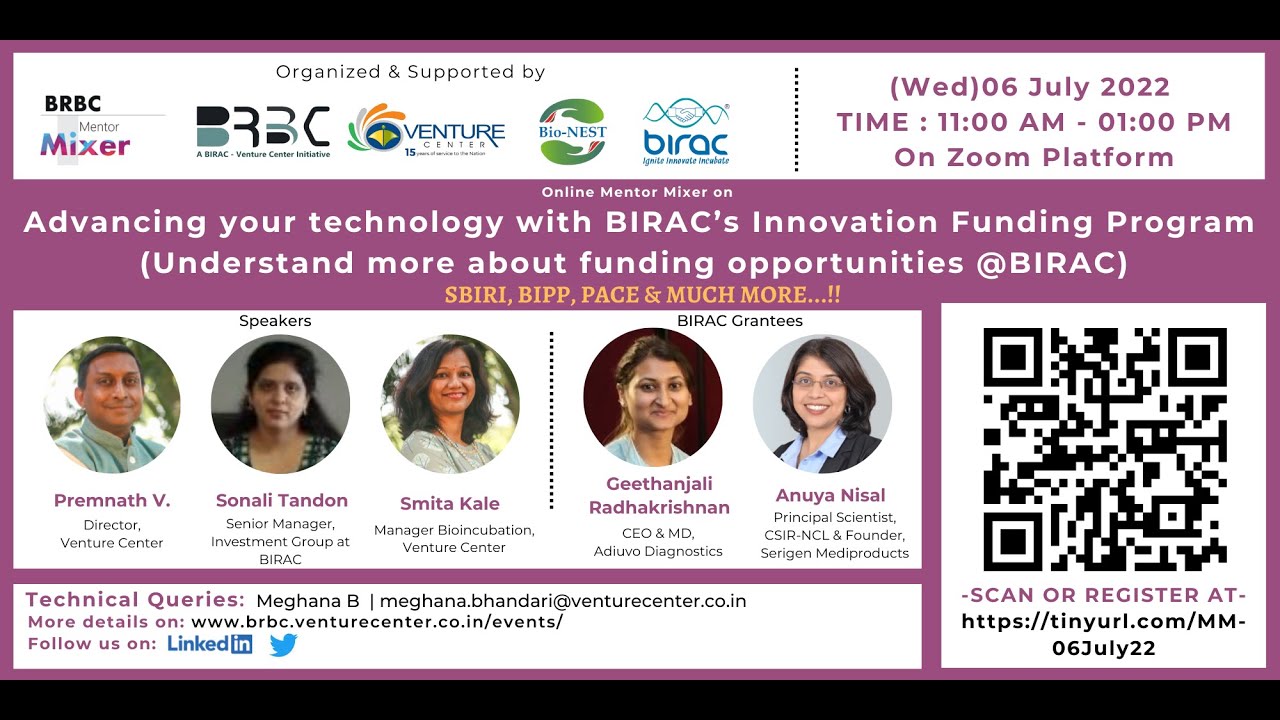 Advancing your technology with BIRAC's Innovation Funding Program - YouTube